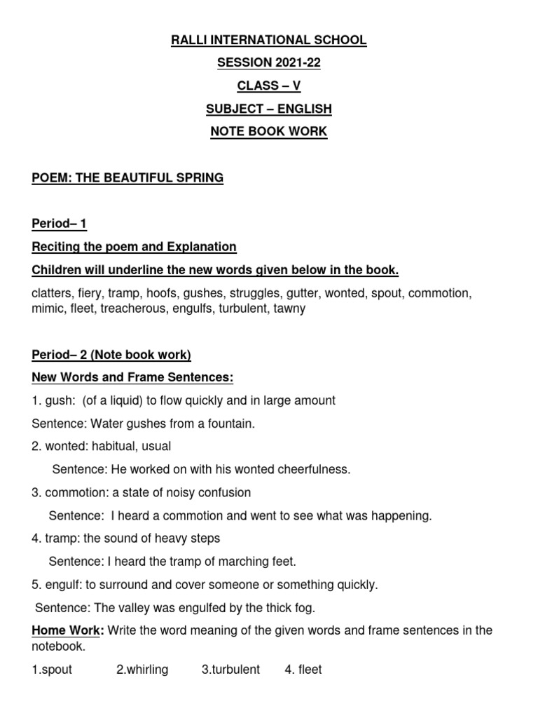 Rain in Summer Eng Lit | PDF