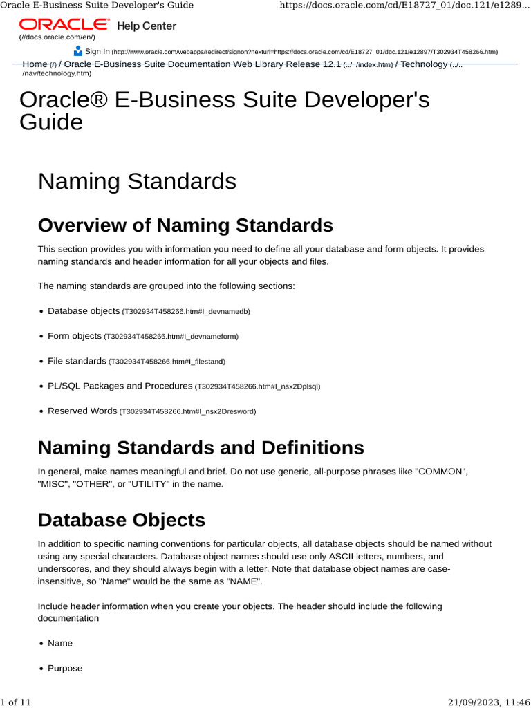 Oracle E-Business Suite Developer's Guide | PDF | Databases | Pl/Sql Oracle E-Business Suite Developer's Guide | PDF | Databases | Pl/Sql