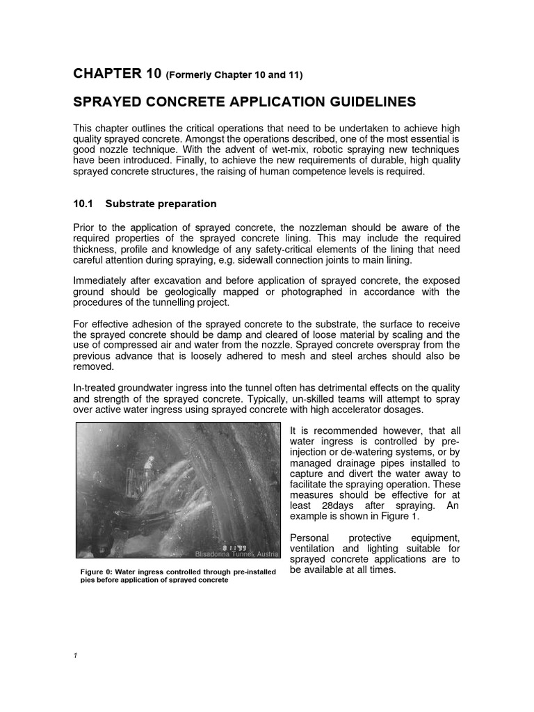 Sprayed Concrete Application Guidelines | PDF | Concrete | Physical ...