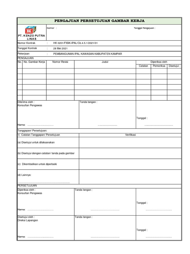 Form Laporan - Pupr | PDF