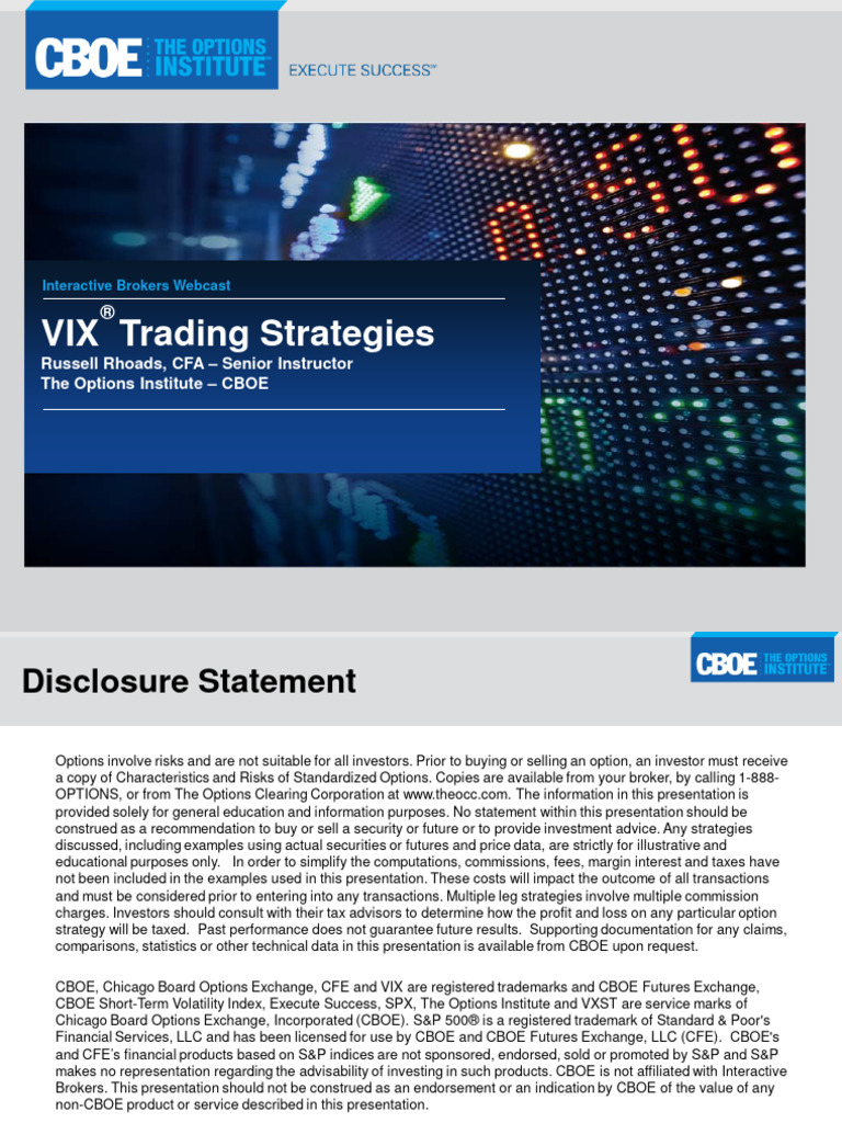 WB 1838 CBOE VIX Trading | PDF | Vix | Option (Finance)