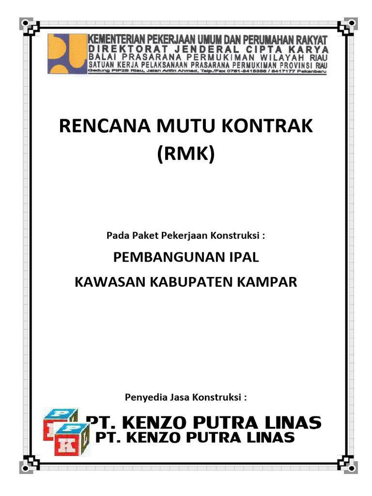 Rencana Mutu Kontrak | PDF