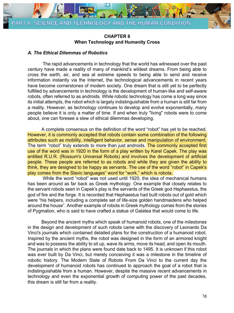 Chapter 6 - STS | PDF | Robotics | Robot