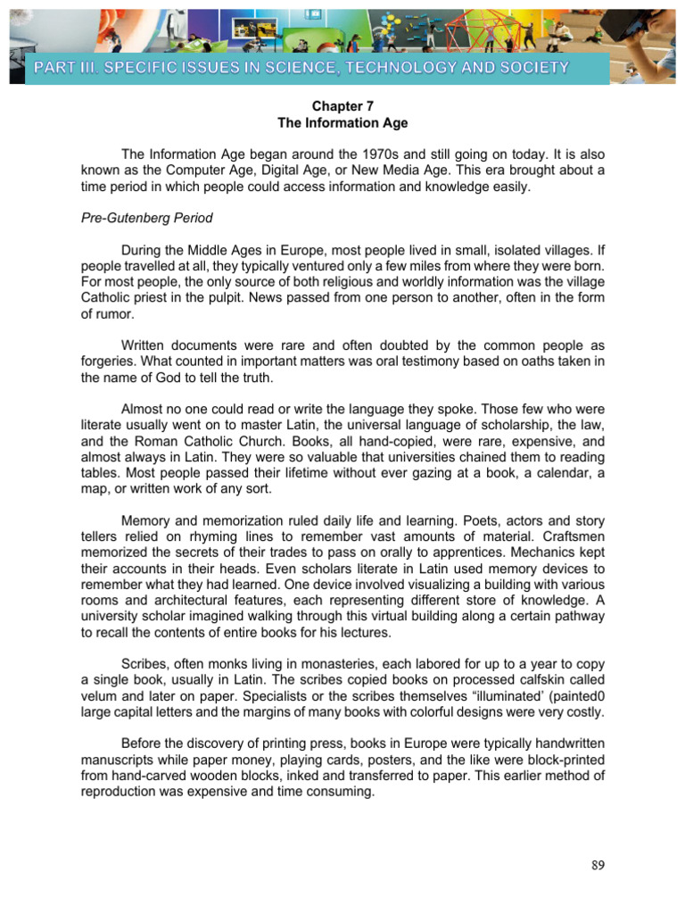 Chapter 7 - STS | PDF | Printing Press | Printing