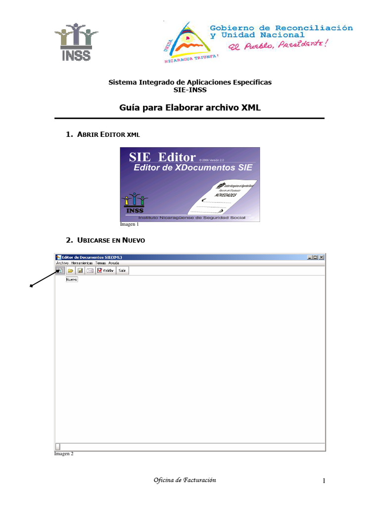 Guía para Crear Archivos XML en SIE-INSS | PDF | Xml | Informática