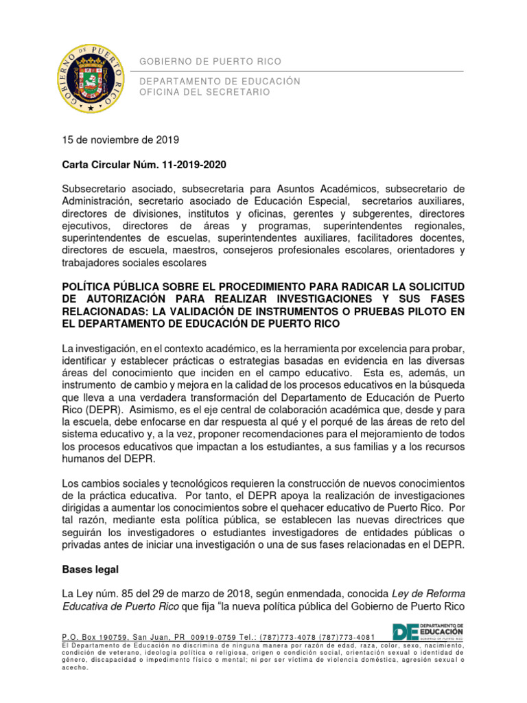 Procedimiento para Solicitar Investigaciones | PDF | Cuestionario ...