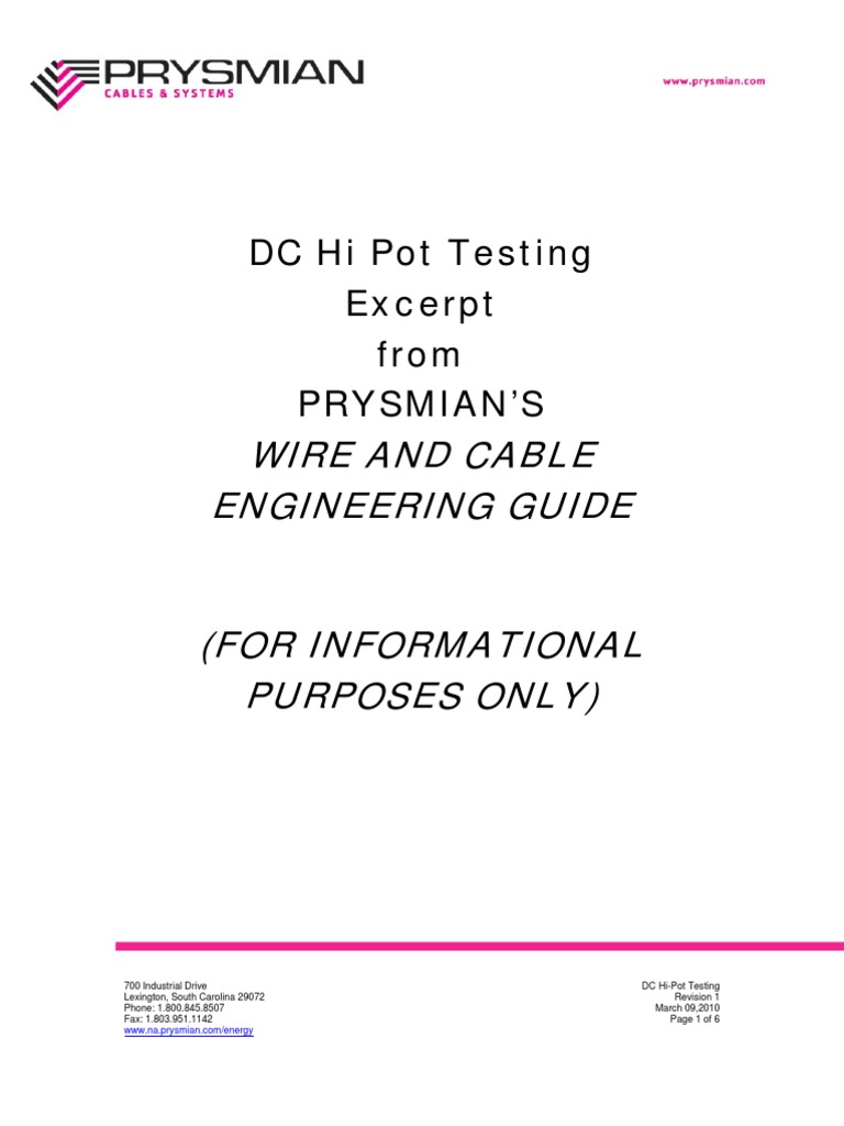 DC Hi-Pot Testing Guide | PDF | Capacitor | Insulator (Electricity)