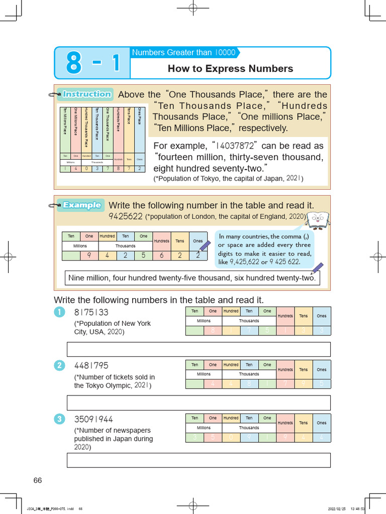 How To Express Numbers: Instruction | PDF