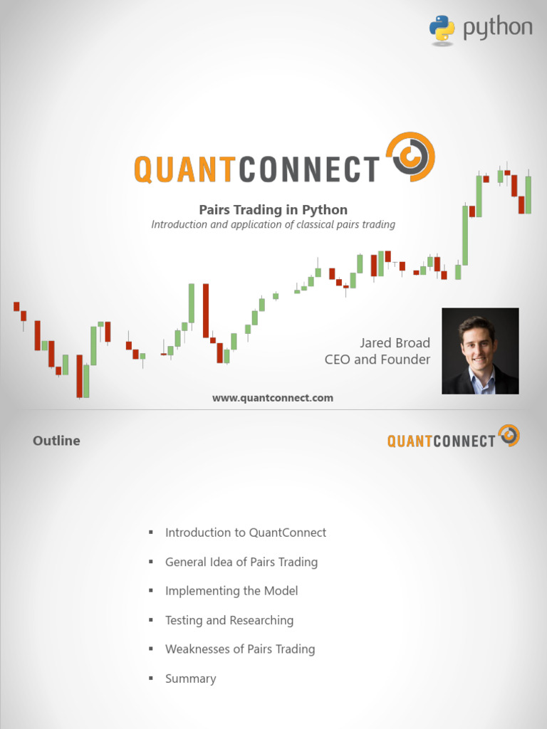 2018 WB 2869 - QuantConnect PairTradinginPython | PDF | Stocks | Financial Economics