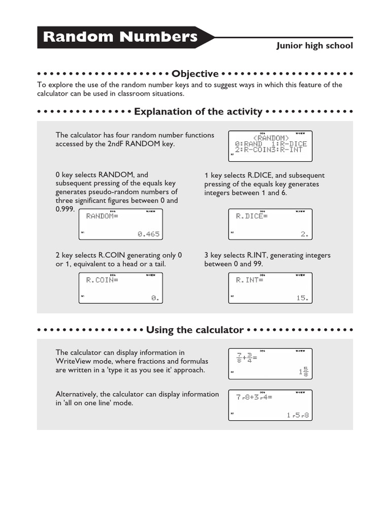 Random Numbers | PDF | Numbers | Randomness