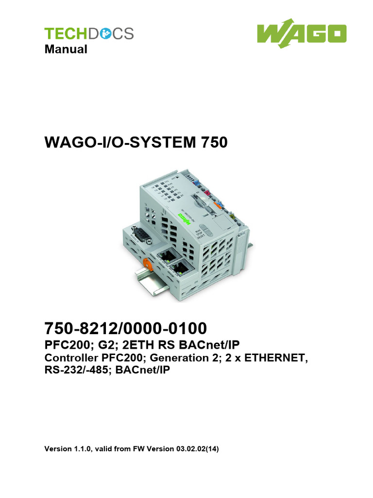 Wago-I/O-System 750: Manual | Download Free PDF | Computer Network | Ip Address