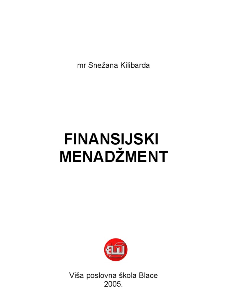 Finansijski Menadzment Skripta | PDF