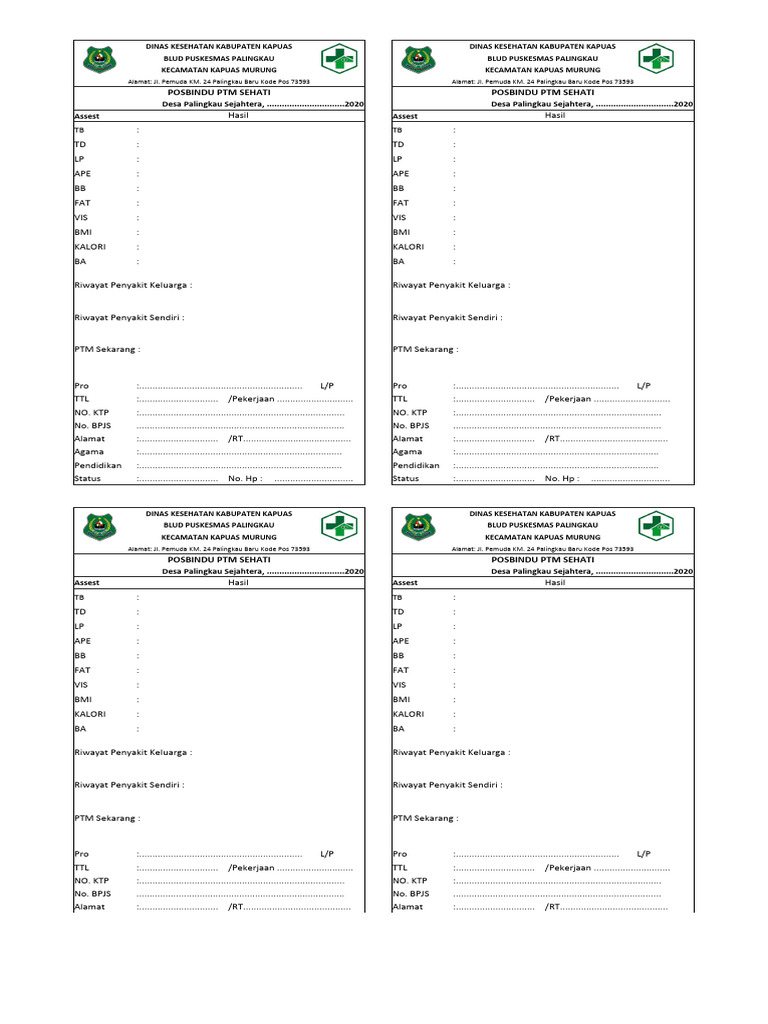 Kartu Resep PTM | PDF