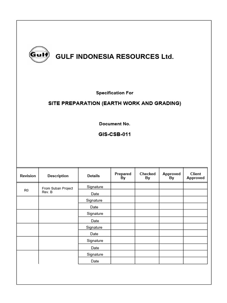 Site Preparation (Earth Work and Grading) | PDF | Storm Drain ...