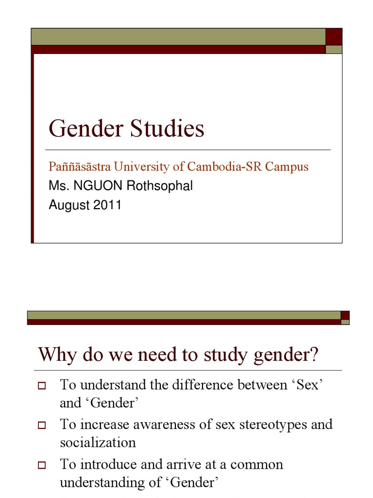 3 Gender Studies | PDF | Gender | Gender Studies