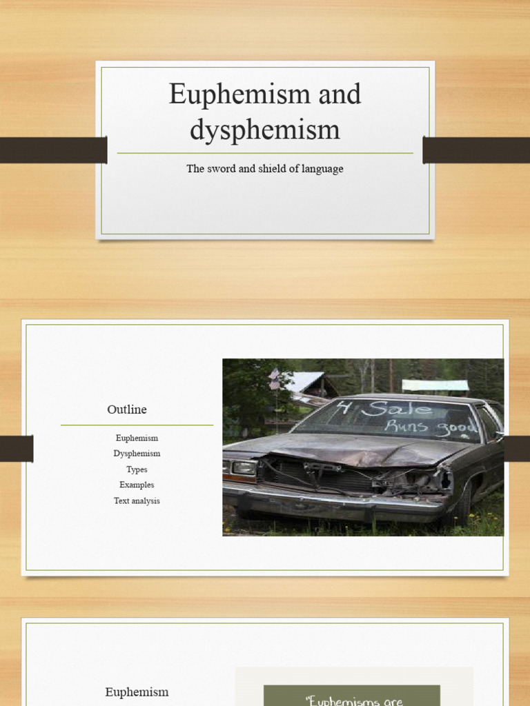 Euphemism and Dysphemism | PDF | Semiotics | Philology