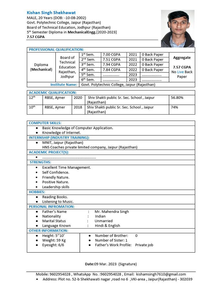 Kishan Resume-1 | PDF | Career And Technical Education | Vocational Education