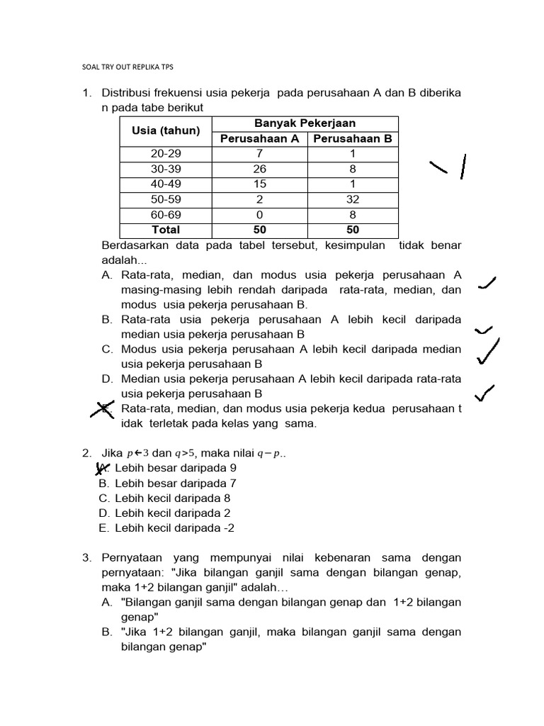 Soal Tryout Replika Tps | PDF