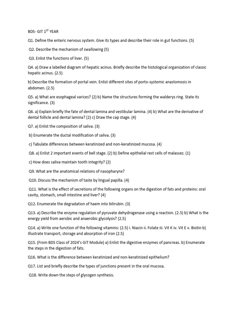 Bds - Git 1st Year | PDF | Animal Anatomy | Anatomy