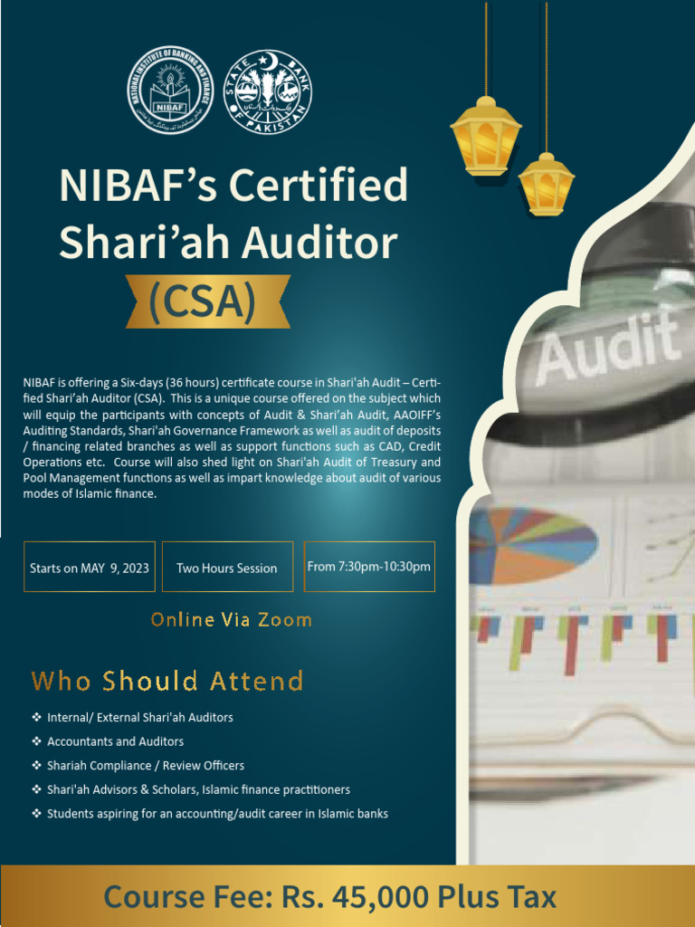 CSA-Certified Shariah Auditor Pumflet | PDF | Audit | Islamic Banking ...