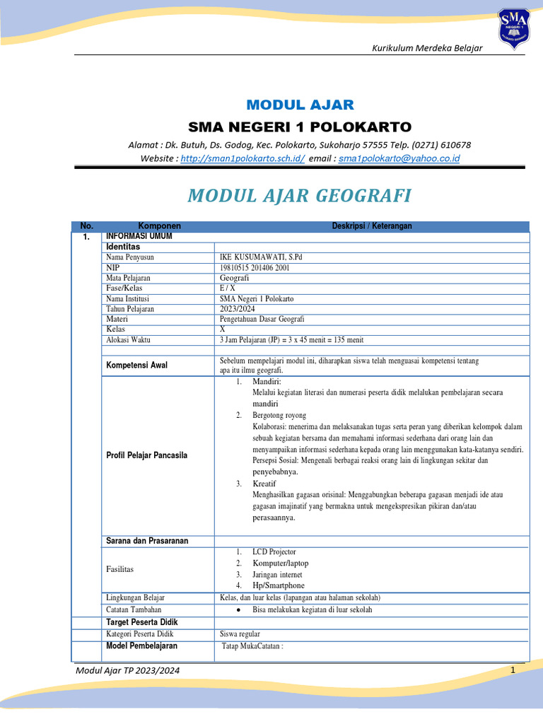 10 - MOBEL - GEOGRAFI - Ike Kusumawati | PDF