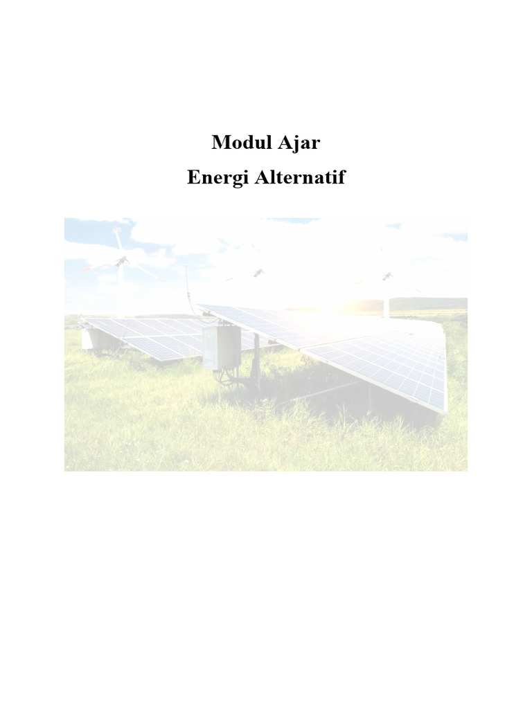Modul Belajar Energi Alternatif | PDF