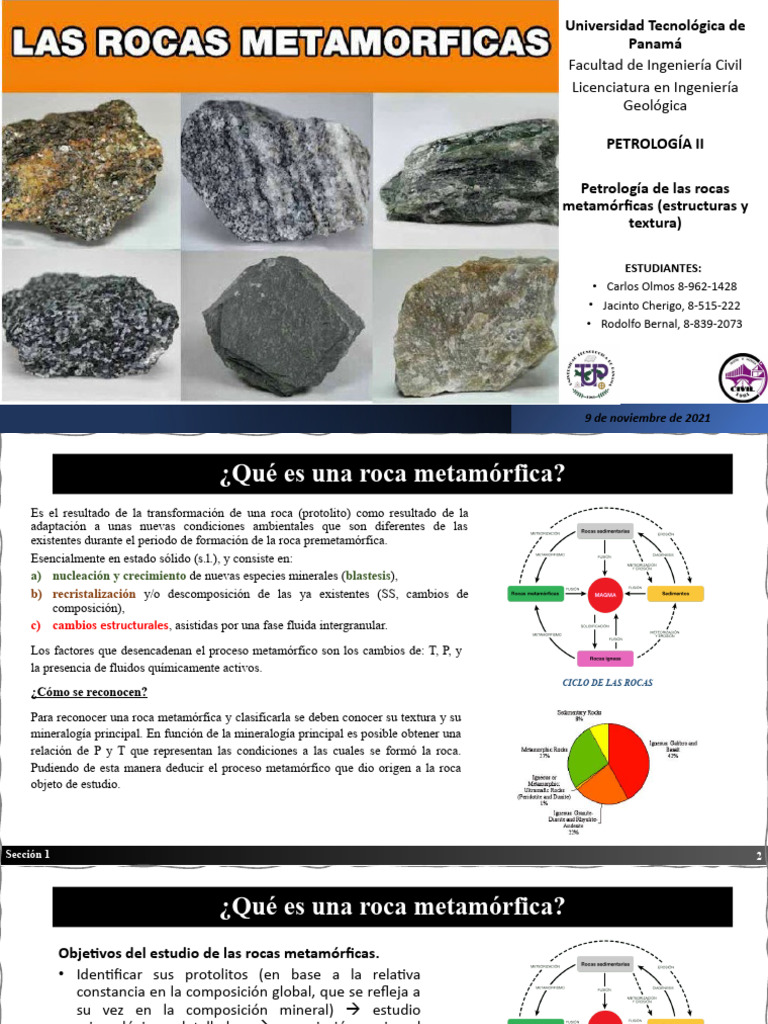 Petrología de Las Rocas Metamórficas (Estructuras y Textura) | PDF ...