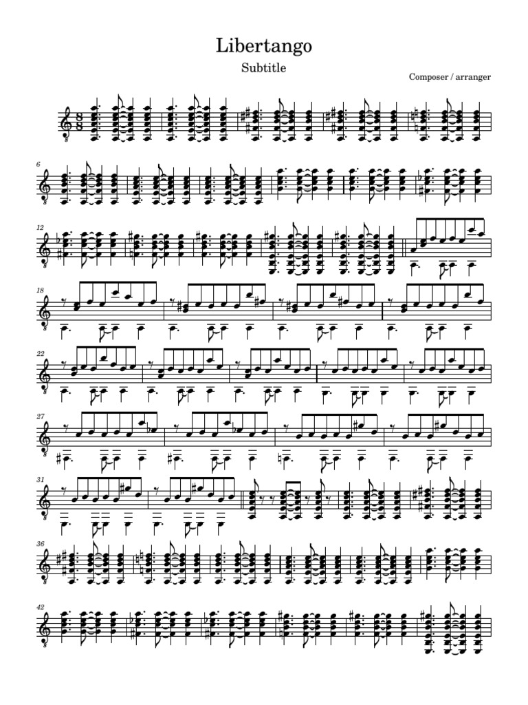 Libertango | PDF | Latin American Music | Argentine Music