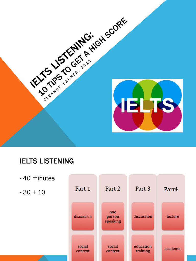 Ielts Listening 10 Tips To Get A High Score - PPT Download | PDF