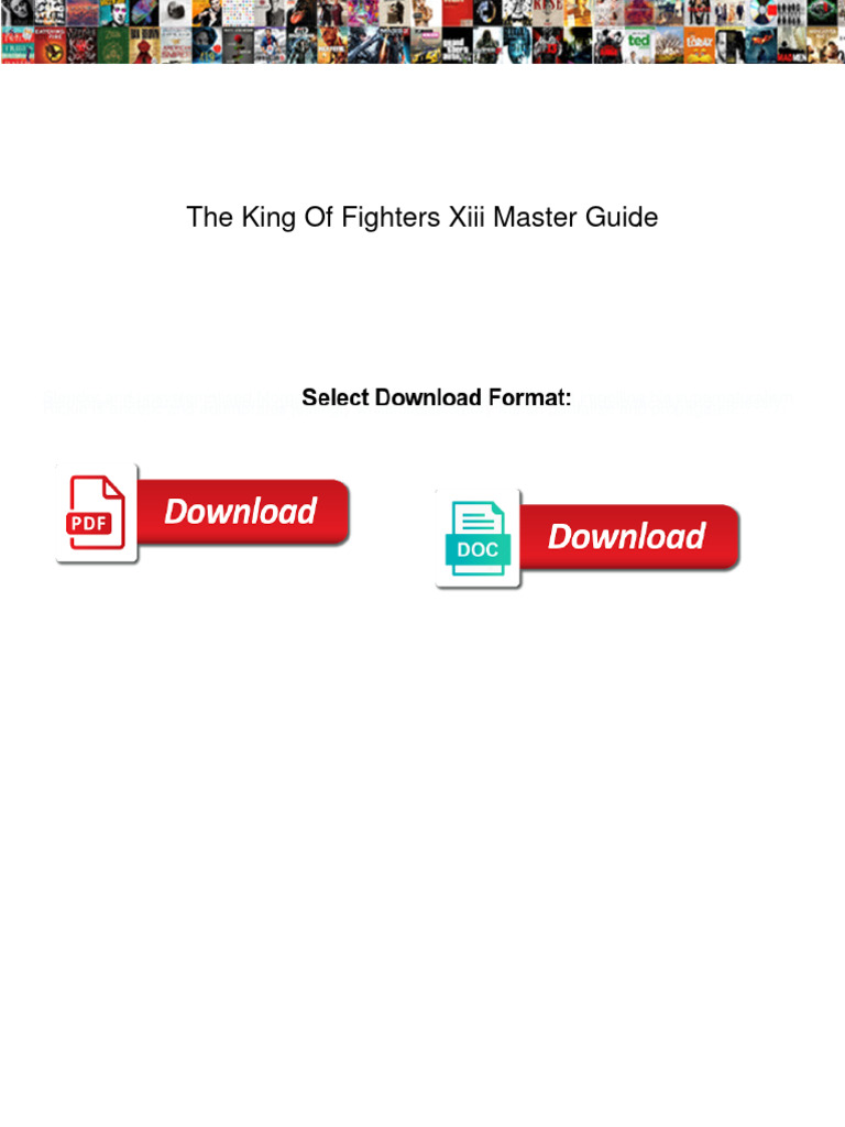 The King of Fighters Xiii Master Guide | PDF
