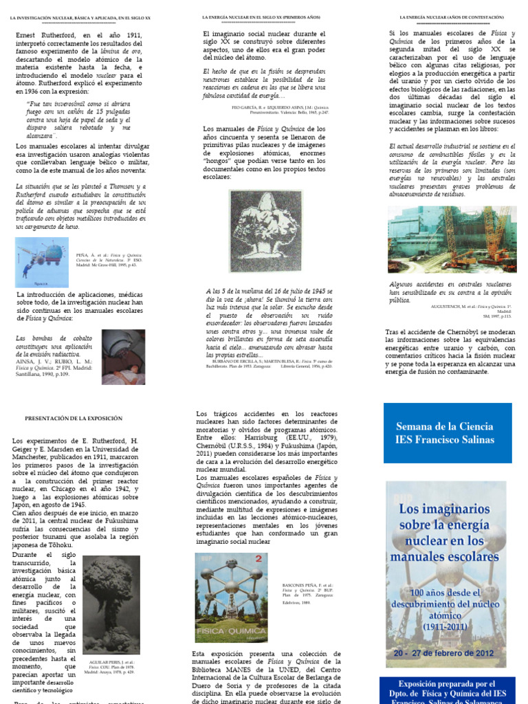 TRIPTICO Salamanca | PDF | La energía nuclear | Química