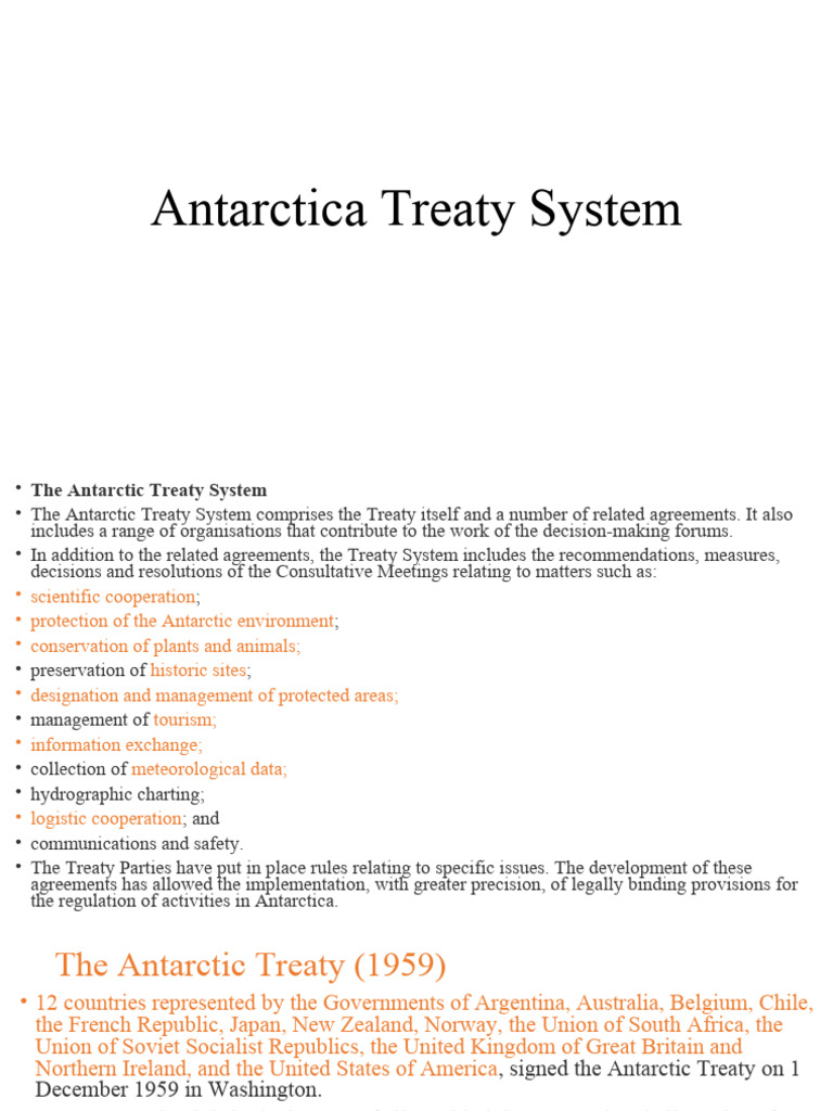 Overview of the Antarctic Treaty System | PDF | Antarctica | Treaty