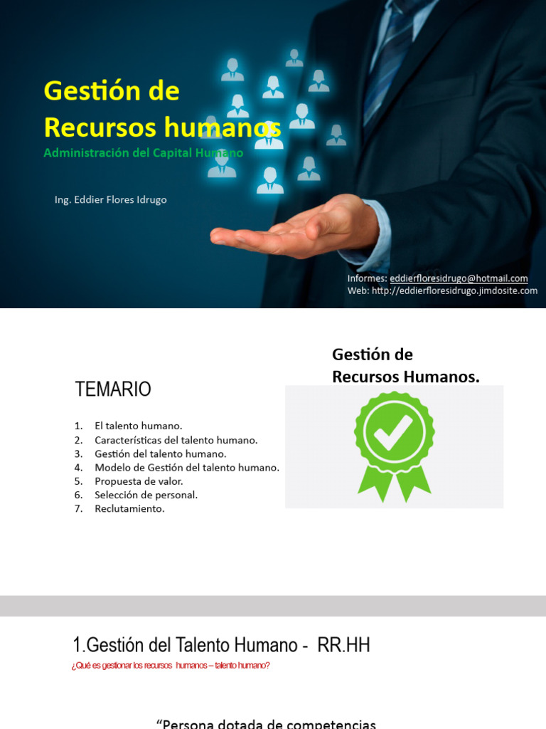 Clase 09 - Gestión de Recursos Humanos | PDF | Gestión de recursos humanos | Gestión del talento