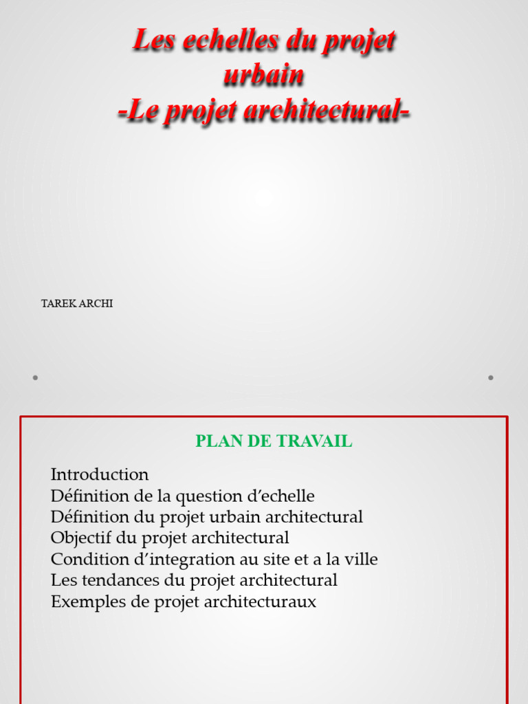 Le Projet Architectural3-4-18 | PDF | Urbanisme