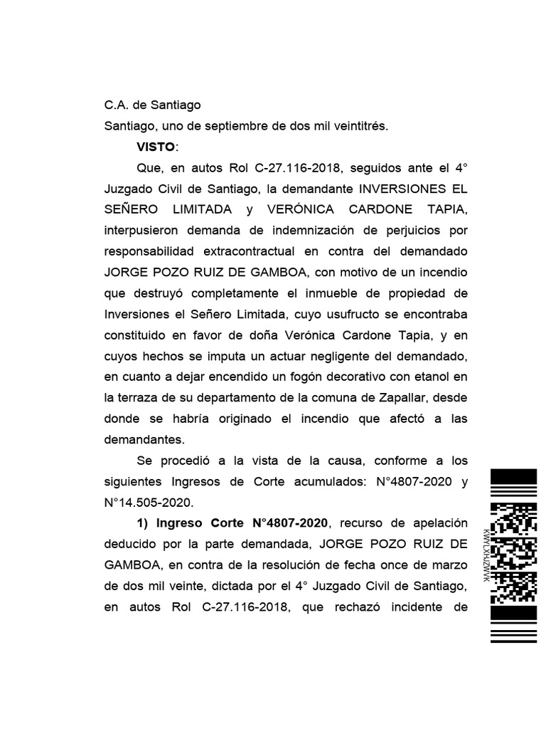 Sentencia ICA STGO | PDF | Sentencia (ley) | Justicia