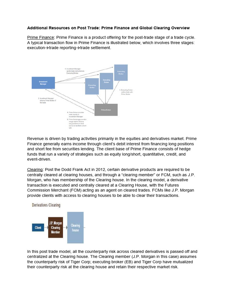 Prime Finance & Global Clearing Guide | PDF