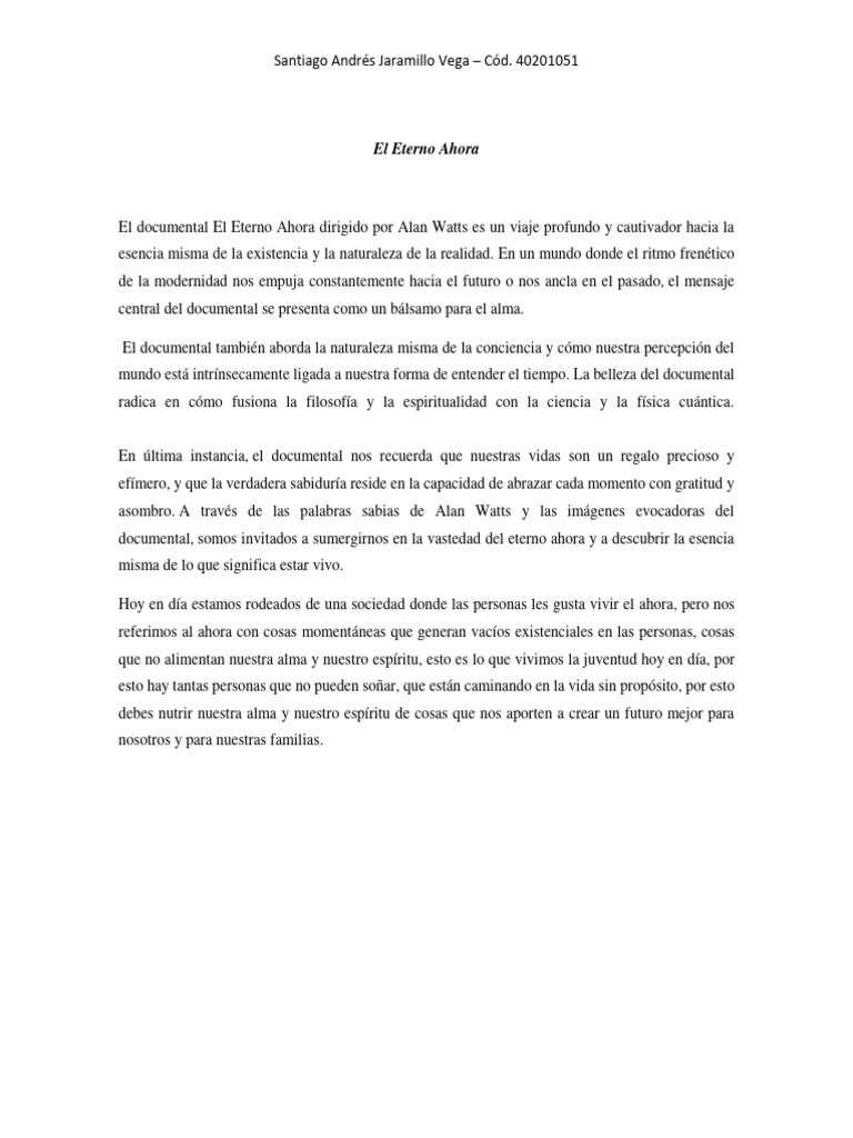 El Eterno Ahora | PDF
