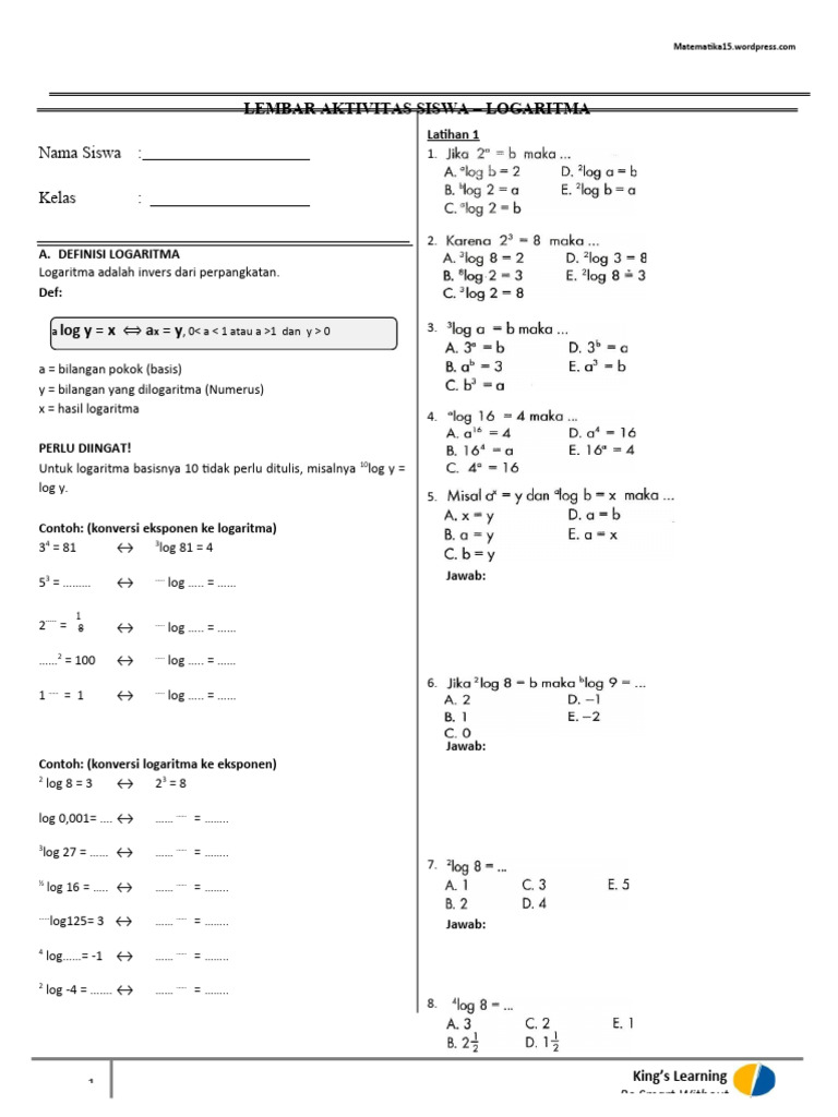 Las 3 Logaritma Versi 2 | PDF