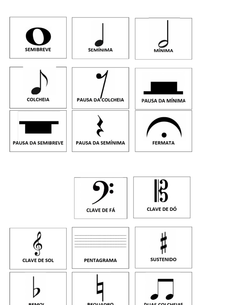 Bingo de Símbolo Musicais 2º Ano | PDF