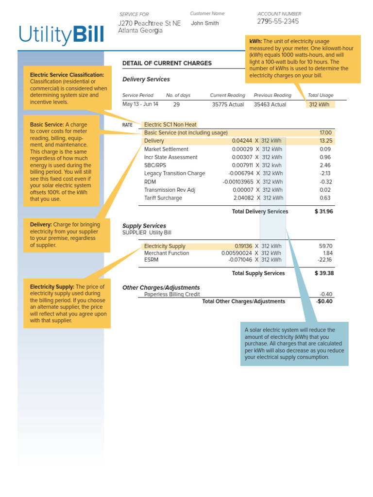 Residential Bill...... | Download Free PDF | Electric Power | Power ...