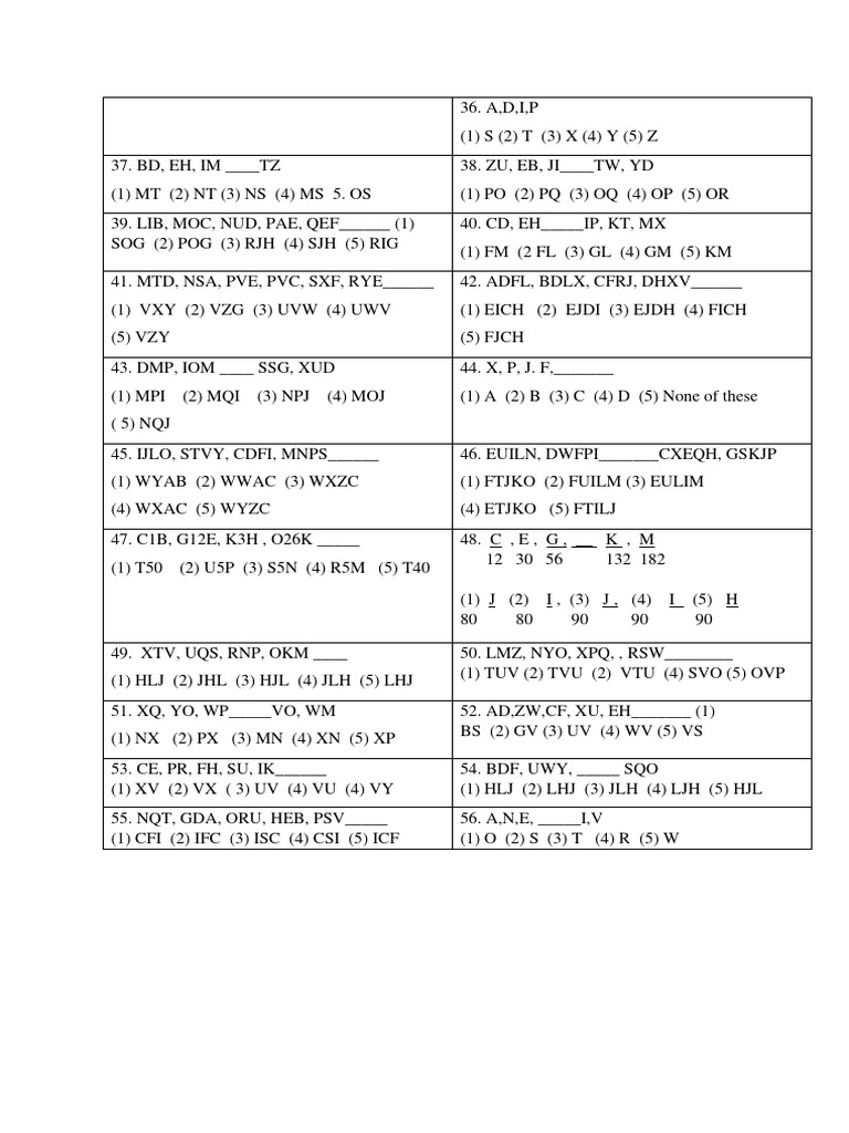 Letter Series 1 | PDF Letter Series 1 | PDF