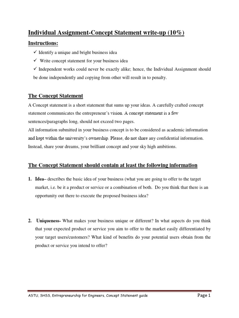 Incllussivnes Concept Statement Guideline | PDF | Entrepreneurship ...
