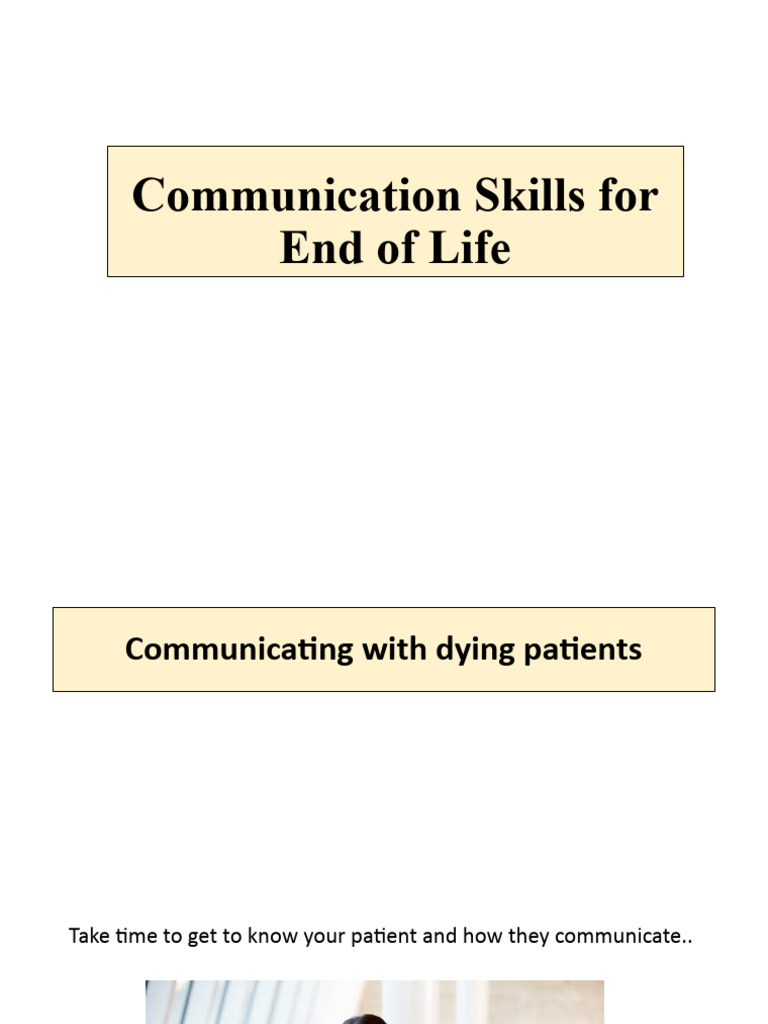 Effective Communication for End-of-Life Care | PDF | Career & Growth