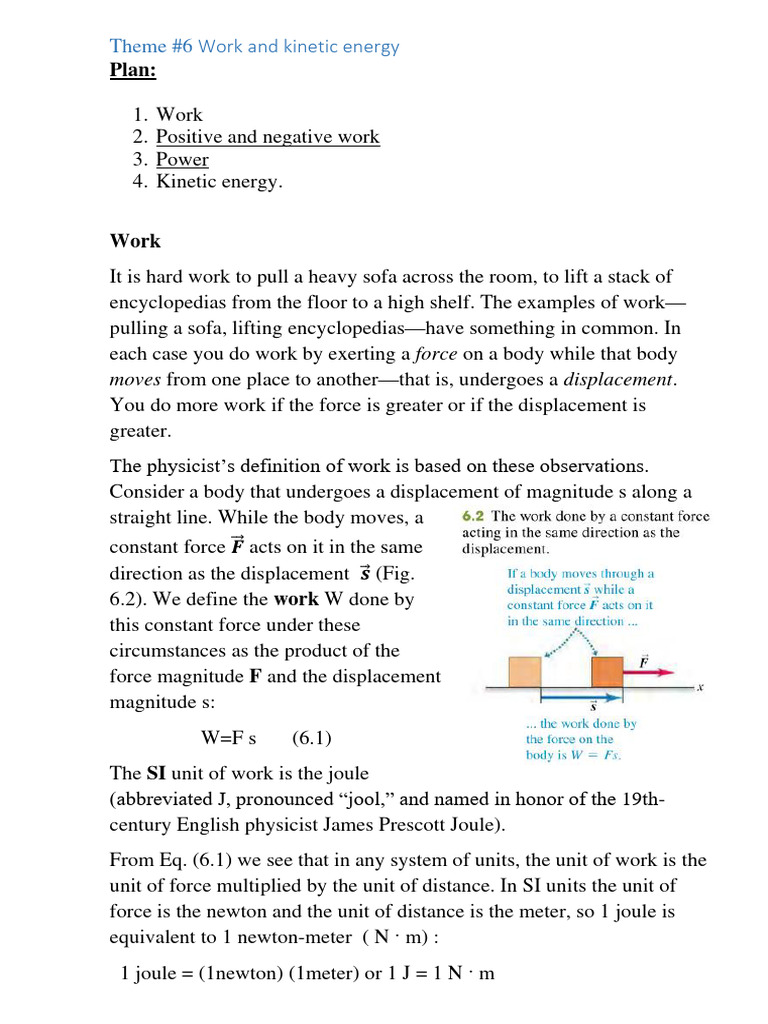 3.work and Kinetic Energy | PDF | Force | Power (Physics)