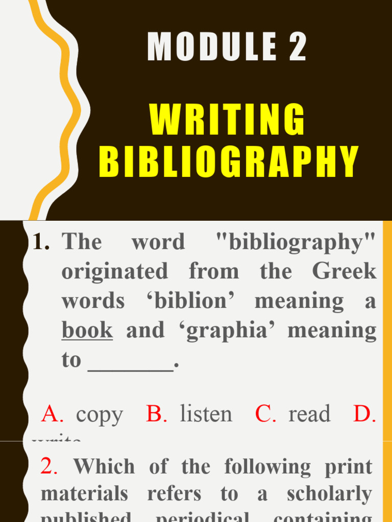 Module 2 | PDF | Bibliography | Books