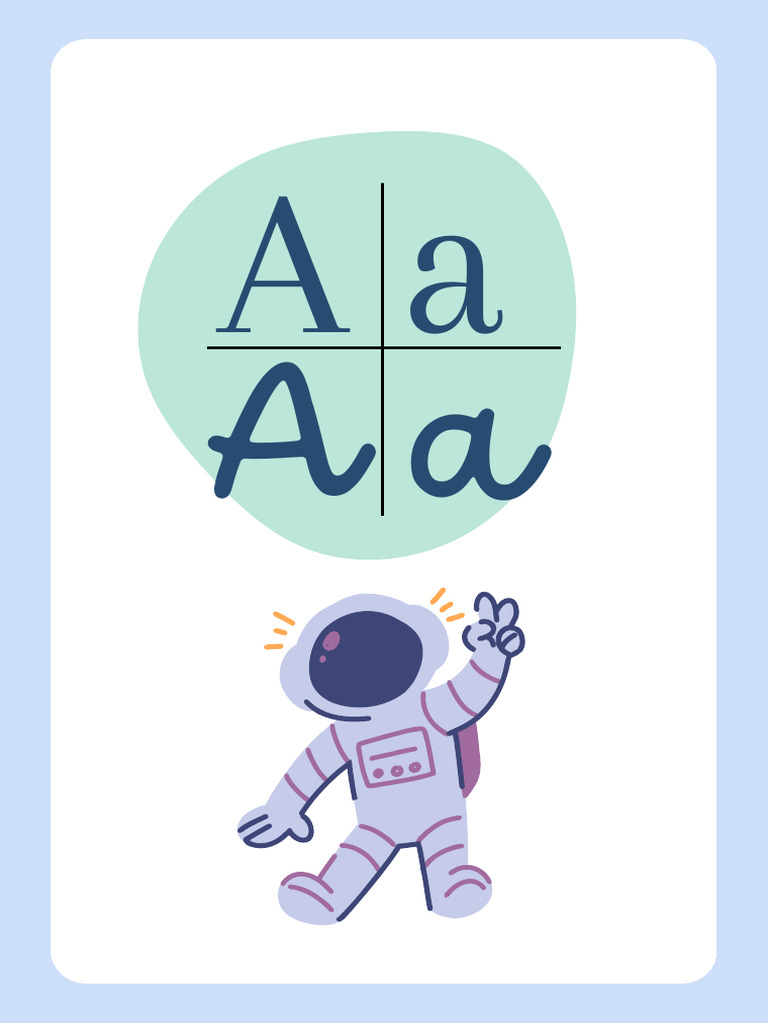 Posters Alfabeto Azul Ilustrativo | PDF