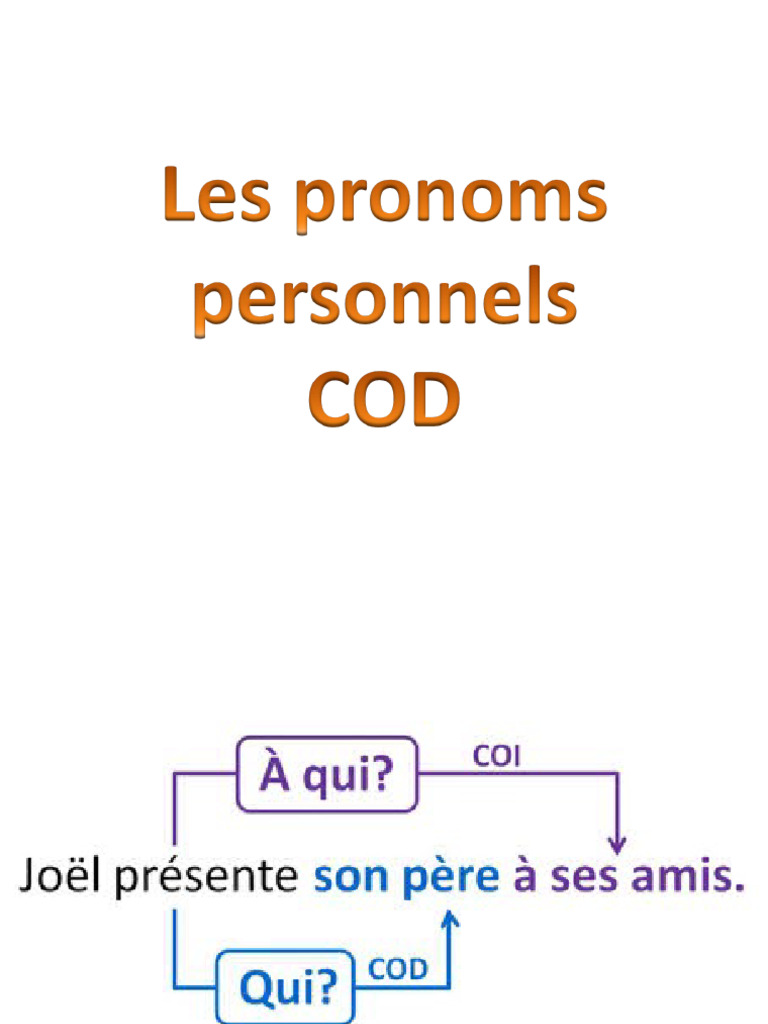 Les Pronoms COD | PDF