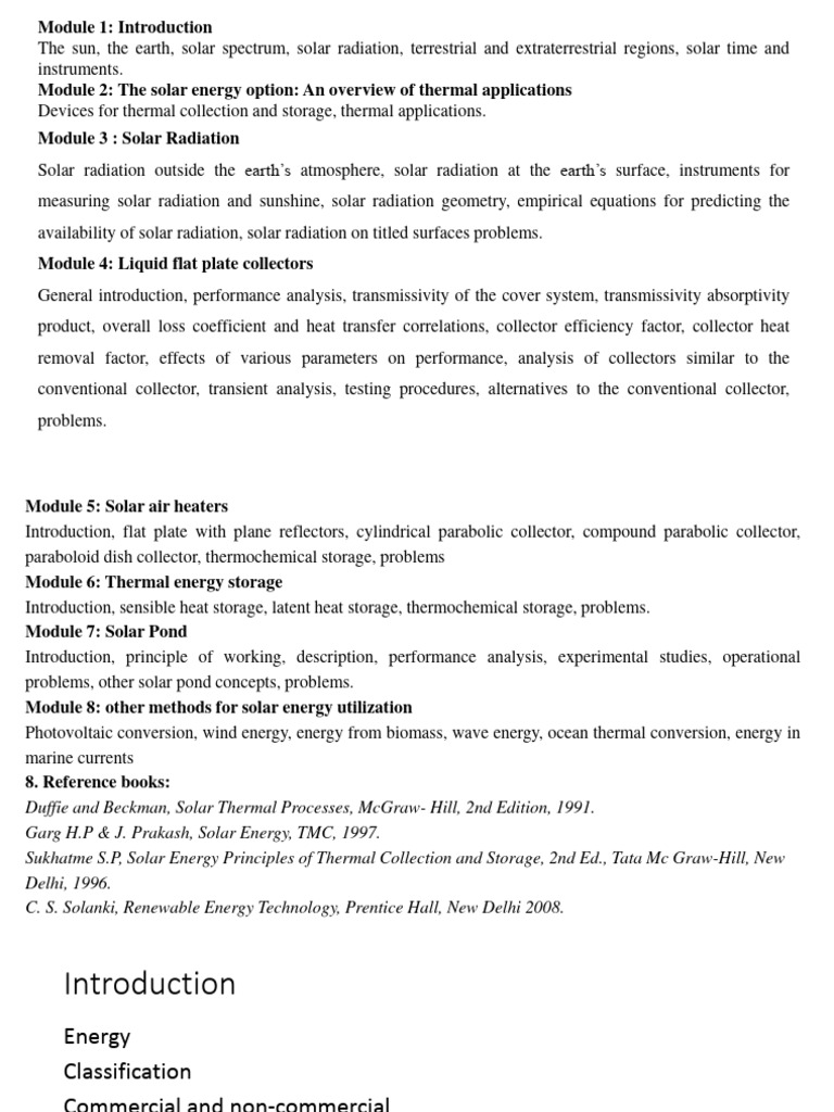 Module 1 of Solar Energy | PDF | Solar Energy | Sun
