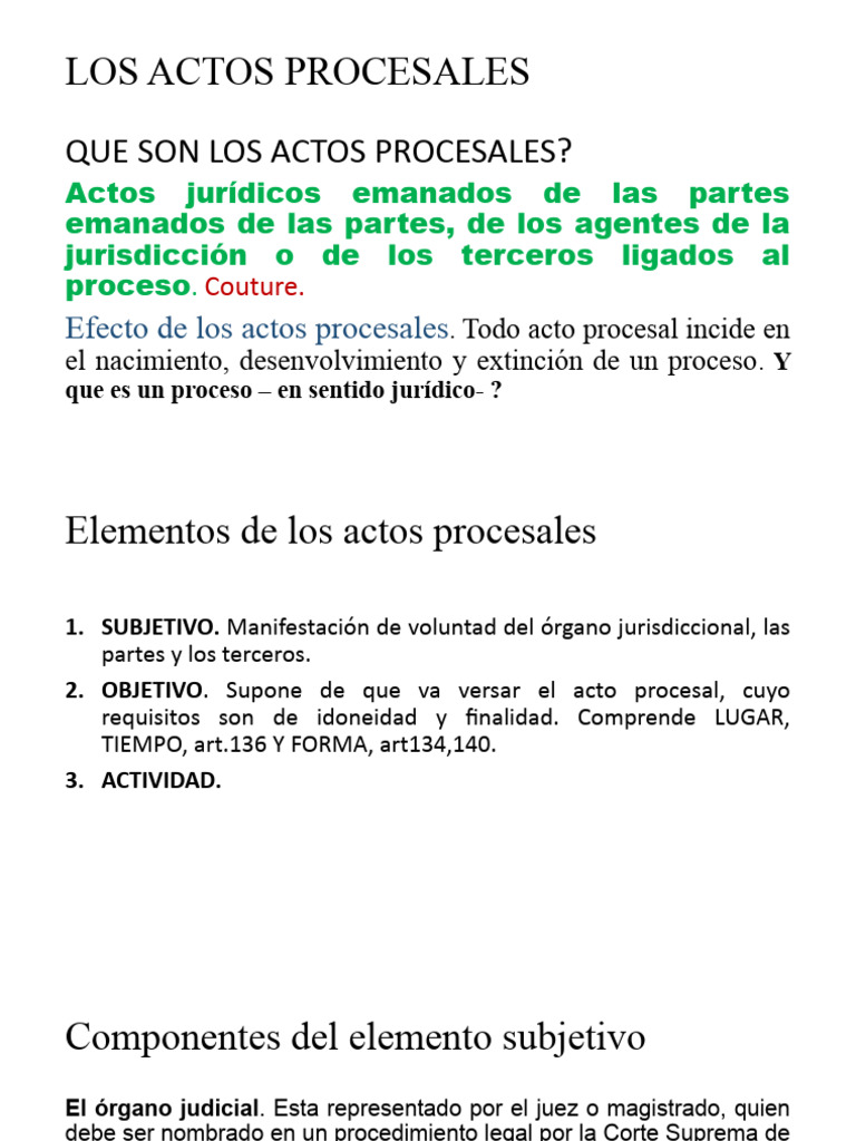 Actos Procesales Clase | PDF | Ley procesal | Jurisdicción