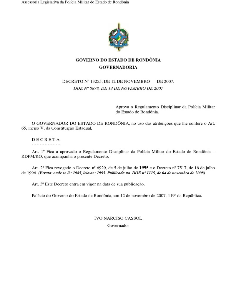 RDPM Atualizado 2020 | PDF | Polícia | Sentença (jurídico)